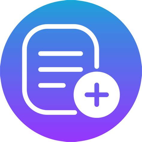 Icono De Agregar Documento Generic Gradient Fill
