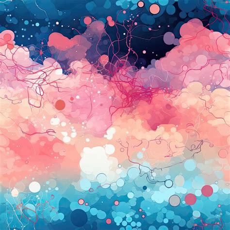 Premium Ai Image Abstract Background With Floating Clouds And Vibrant
