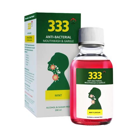 333 Antibacterial Oral And Throat Gargle Mint 200ml Med365