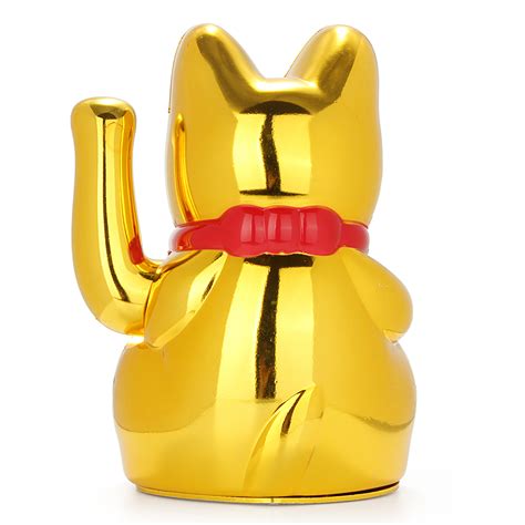 6″ Chinese Lucky Waving Hand Maneki Neko Gold Fortune Feng Shui Cat