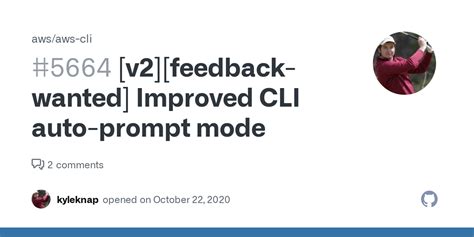 V2 Feedback Wanted Improved Cli Auto Prompt Mode · Issue 5664 · Aws