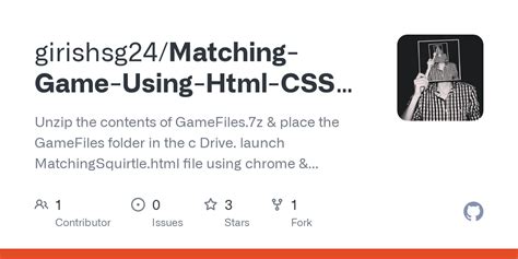 GitHub Girishsg Matching Game Using Html CSS JS Unzip The Contents Of GameFiles Z Place