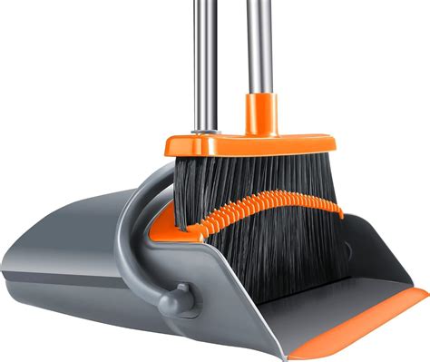 Broom And Dustpan Foldable Set Long Handle Dustpan Extendable Sweep Set
