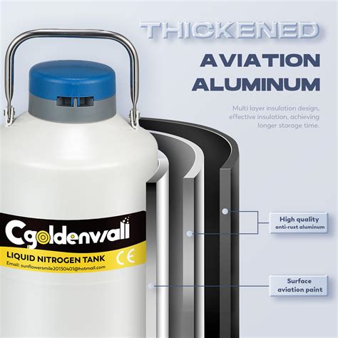 Cgoldenwall 10l Cryogenic Container Liquid Nitrogen Ln2