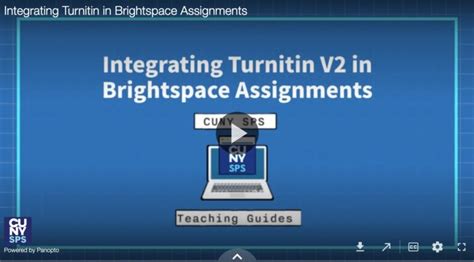 Integrating Turnitin V2 In Brightspace Assignments Teaching Guides