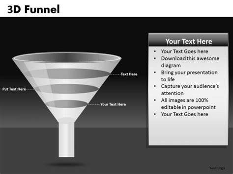 D Conversion Funnels Shapes PowerPoint Templates Ppt Slides
