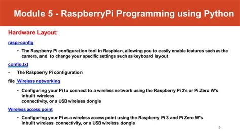 5 Iot Module 5 Raspberrypi Programming Using Pythonpdf
