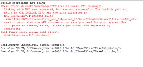 Installing Gromacs 20202 Stuck At Cmake User Discussions Gromacs Forums