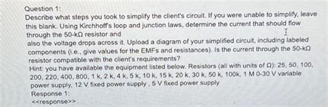 Solved Your Task Is To Simplify The Circuit Shown In Fig 2