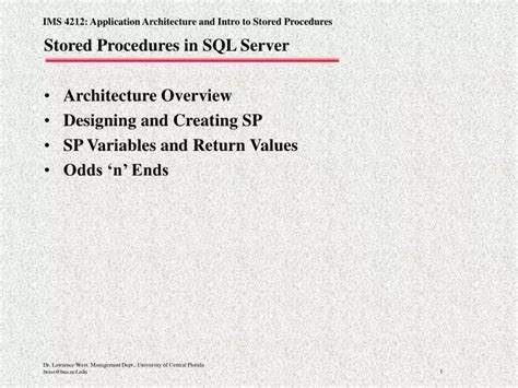 Ppt Stored Procedures In Sql Server Powerpoint Presentation Free Download Id4626503
