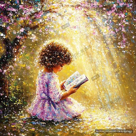 Ai创作图阅读的想象力 大树下读书的小女孩 小女孩读书配图 树下看书的孩子 在看书的女孩子 梦幻儿童绘本 投入看书的女孩 梦幻儿童插画超治愈 穿粉色衣服看书的女孩 看书的小女孩 梦在书中 女孩