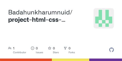 Github Badahunkharumnuidproject Html Css Javascript