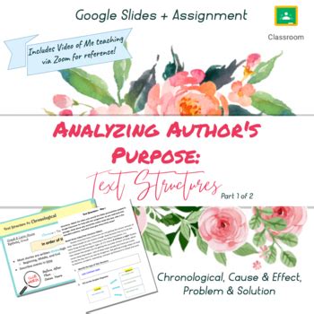 Distance Learning Text Structure Activity With Google Slides For Classroom