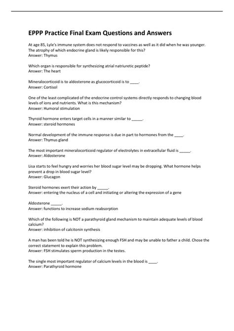Eppp Practice Final Exam Questions And Answers Eppp Stuvia Us