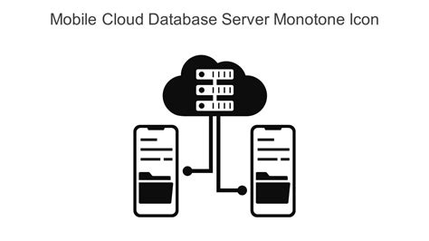 mobile cloud database server monotone icon in powerpoint pptx png and