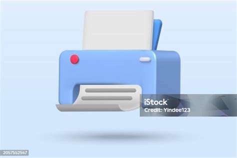 파란색 배경에 프린터 아이콘입니다 3d 벡터 일러스트 디자인 0명에 대한 스톡 벡터 아트 및 기타 이미지 0명 개념