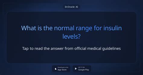 What Is The Normal Range For Insulin Levels
