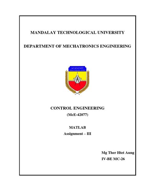 matlab assignment pdf force damping