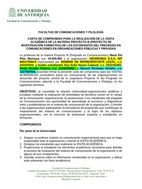 Modelo Carta De Compromiso 2025 1 Pdf Maestros