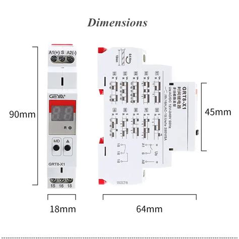 Grt8 X 16a Ac Dc 12v 24v 220v 230v Digital Multifunction Timer Relay Geya