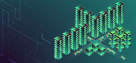Smart City Isometric Big Data Concept Database Vector Image