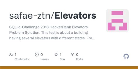 GitHub Safae Ztn Elevators SQLi E Challenge HackerRank Elevators Problem Solution This