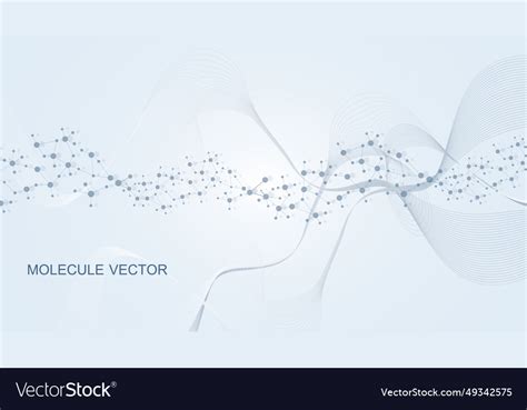 Modern Abstract Molecules Structure For Science Vector Image