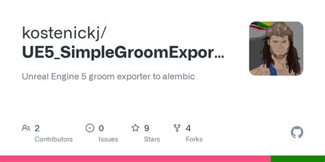 GitHub Kostenickj UE SimpleGroomExporter Unreal Engine Groom