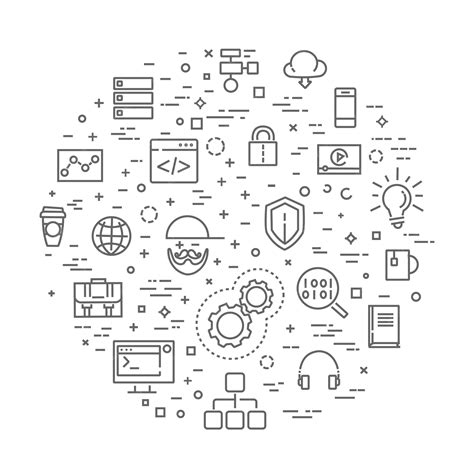 Premium Vector Programming Vector Outline Icons Set Technology Internet