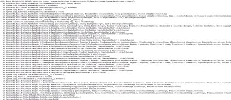 encountered be0065 when building a framework 4 8 project help file