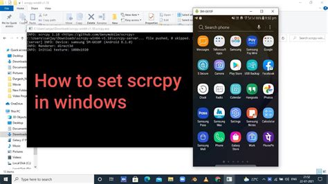 How To Set Scrcpy In Window Full Hd Video Scrcpy Window10 Youtube
