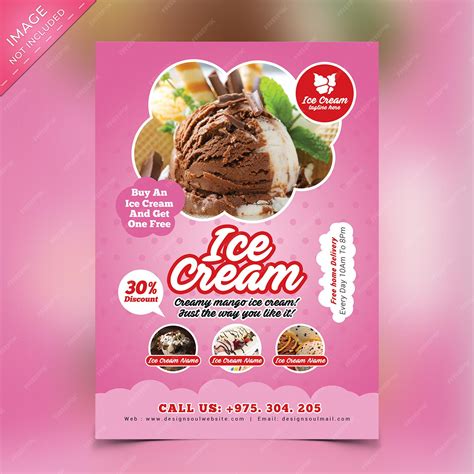 Premium Psd Ice Cream Flyer Template