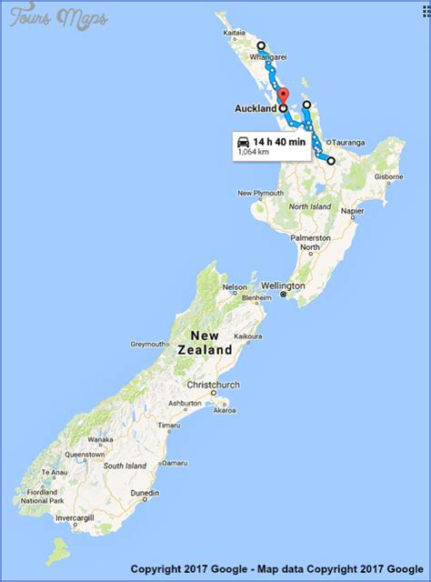 Google Maps New Zealand North Island ToursMaps