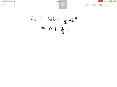 A Body Starting From Rest Moving With Uniform Acceleration Has A Displacement Of M In First