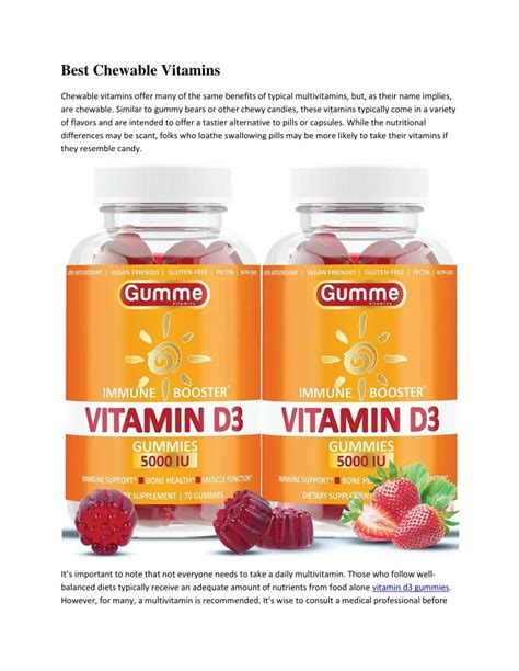 Ppt Best Chewable Vitamins Powerpoint Presentation Free Download Id 10528291