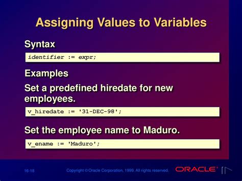 declaring variables schedule timing topic 45 minutes lecture ppt