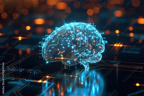 Human Brain With Circuit Connection Artificial Intelligence