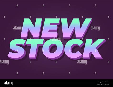 New Stock Text Effect Design In Modern Colors With 3d Style Stock Vector Image And Art Alamy