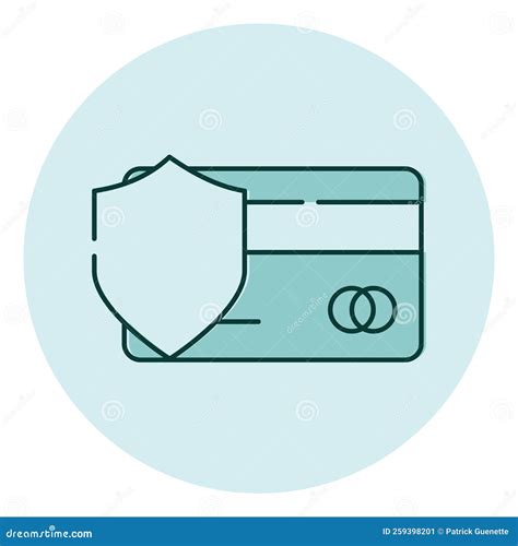 Financial Credit Card Security Icon Stock Vector Illustration Of