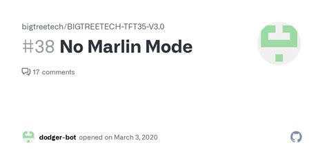 No Marlin Mode Issue Bigtreetech BIGTREETECH TFT V GitHub