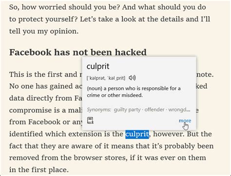How To Use The Microsoft Edge Built In Dictionary On Windows 10