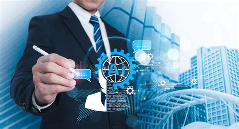 Businessmen Utilizing Artificial Intelligence Ai Technology In The