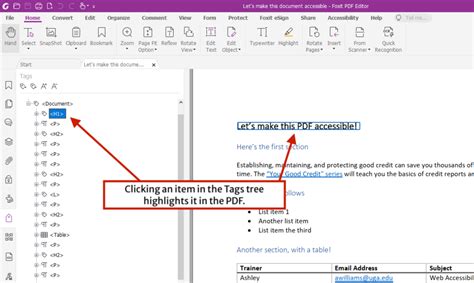PDF Accessibility Part 3 Remediation In Foxit PDF Editor Pro CAES Office Of Information