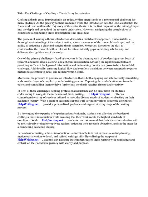 Thesis Essay Introduction Pdf Essays Thesis