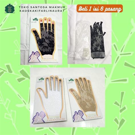 Sarung Tangan Brukat Pendek - Toko Santosa Makmur