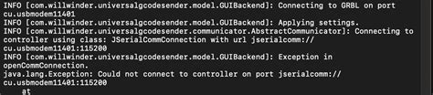 Error Opening Connection · Issue 2183 · Winderuniversal G Code Sender
