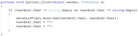 Datagridview In Windows Form