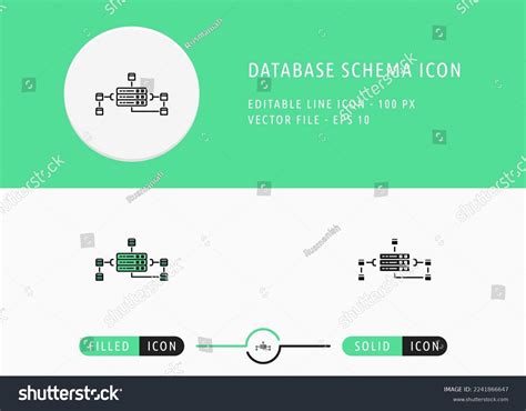 Database Schema Icon Isolated On White Stock Vector Royalty Free 2241866647 Shutterstock