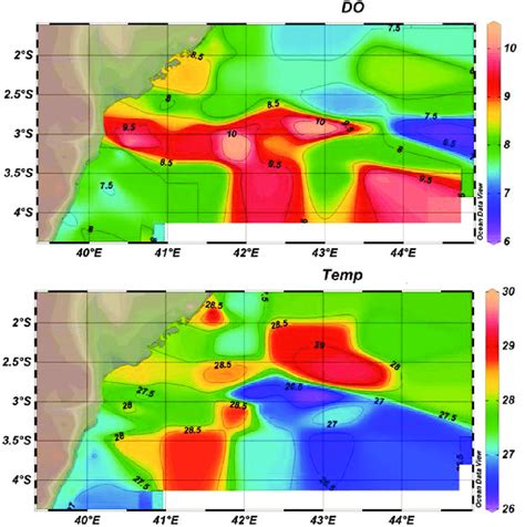 2 6 The Distribution Of Surface Dissolved Oxygen Domg L 1 And Download Scientific Diagram