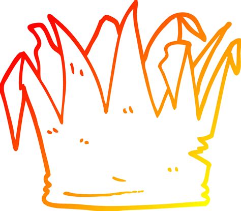 Warm Gradient Line Drawing Cartoon Christmas Cracker Hat 10677747